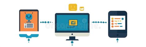 Icons Set Of Scenes With Character Using Ai Chat Bot For Writing Programming Code Neural