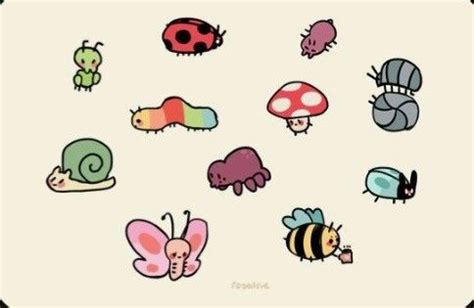 Bugs 🐛 🐛 🐛 Sketch Book Cute Doodles Cute Little Drawings