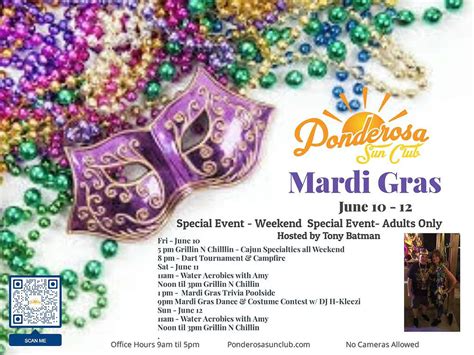 Mardi Gras Weekend At Ponderosa Sun Club