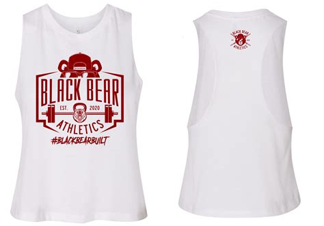Black Bear Athletics Athletes Bear Ladies Cropped Tank 6682