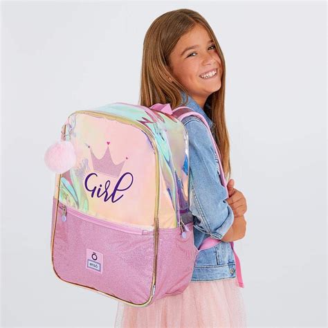 Enso Super Girl School Laptop Backpack Pink 32x43x15 Cms Tpu And Pvc 14″ 20 64l Bigamart