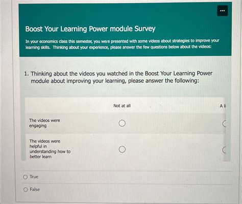 Solved Boost Your Learning Power Module Surveyin Your