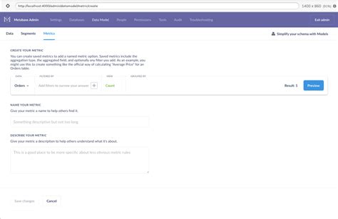 Custom Expression Aggregation In Metrics Does Not Work · Issue 22700 · Metabasemetabase · Github