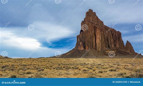 Beautiful View Of A Mount Shiprock In New Mexico Stock Image Image Of