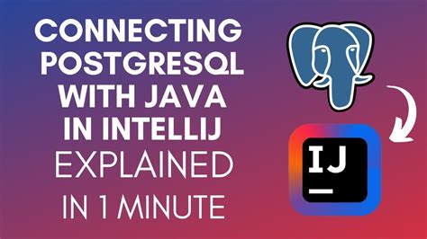 How To Connect Postgresql With Java In Intellij 2025 Youtube