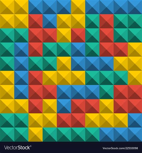 Game Tetris Pixel Bricks Seamless Pattern Vector Image
