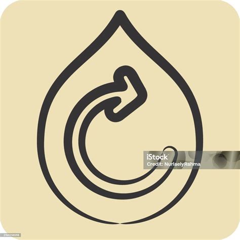 아이콘 에코 퓨얼 재활용 기호와 관련이 있습니다 손으로 그린 스타일입니다 심플한 디자인 일러스트레이션 공장 산업 건물에 대한