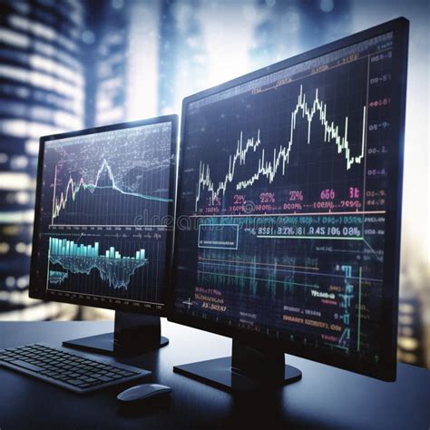 Image Of A Stock Market Ticker Tape Scrolling Across A Computer Screen