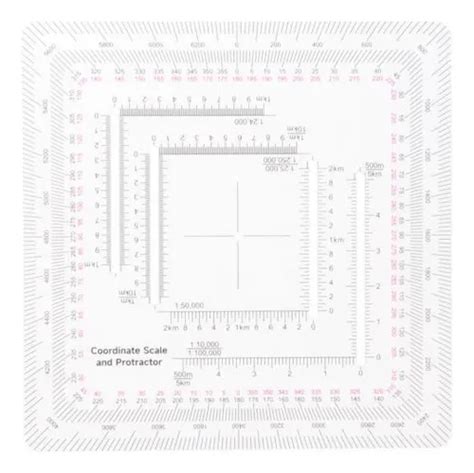 4 Land Navigation Protractor Coordinate Scale Reading Mercadolivre