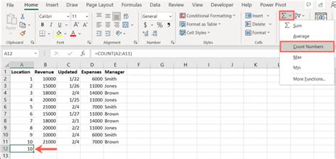 How To Use The Count Function In Microsoft Excel