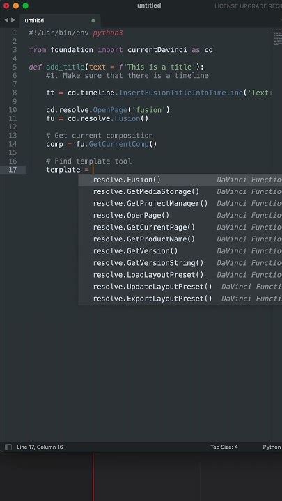 Add Fusion Titles With Python In Davinci Resolve Alexthecreative Youtube