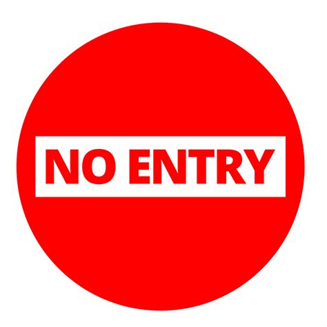 No Entry Sign On Transparent Background Png