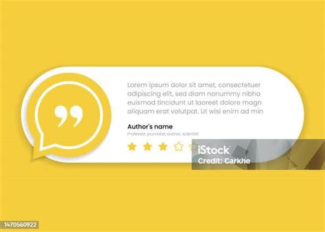 3d 버블 평가 배너 인용문 인포그래픽 따옴표를위한 소셜 미디어 게시물 템플릿 디자인 빈 말풍선 따옴표 거품 및 텍스트 상자 벡터 일러스트 레이 션 Eps10 0명에 대한