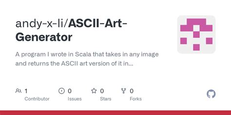 github andy x li ascii art generator a program i wrote in scala that takes in any image and