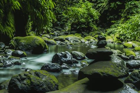 Premium Photo River Flowing Through The Trees