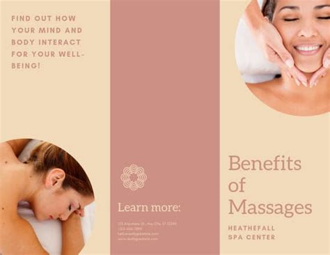 Customize 20 Massage Trifold Brochure Templates Online Canva