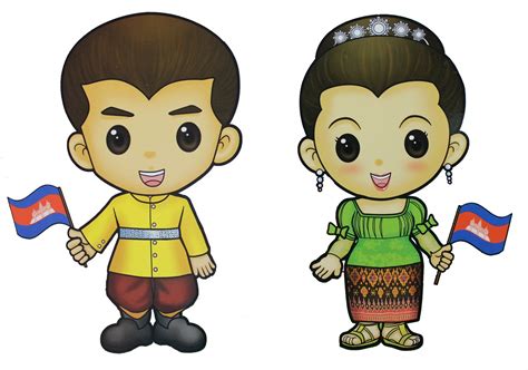 รูปการแต่งกายอาเซียน กัมพูชา วิชาสังคมศึกษา