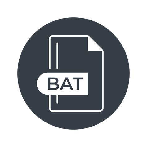 BAT File Format Icon Vector 15426165 Vector Art At Vecteezy