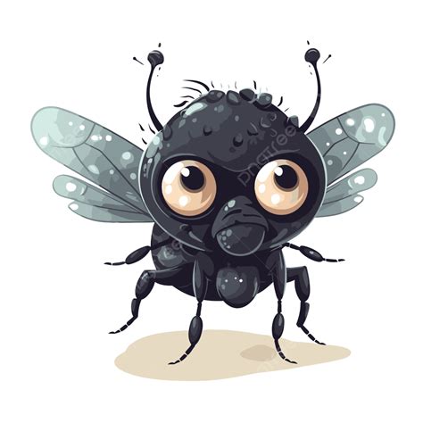 귀여운 파리 벡터 귀여운 만화 블랙 버그의 스티커 클립 아트 그림 상표 클립 아트 Png 일러스트 및 벡터 에 대한 무료 다운로드 Pngtree