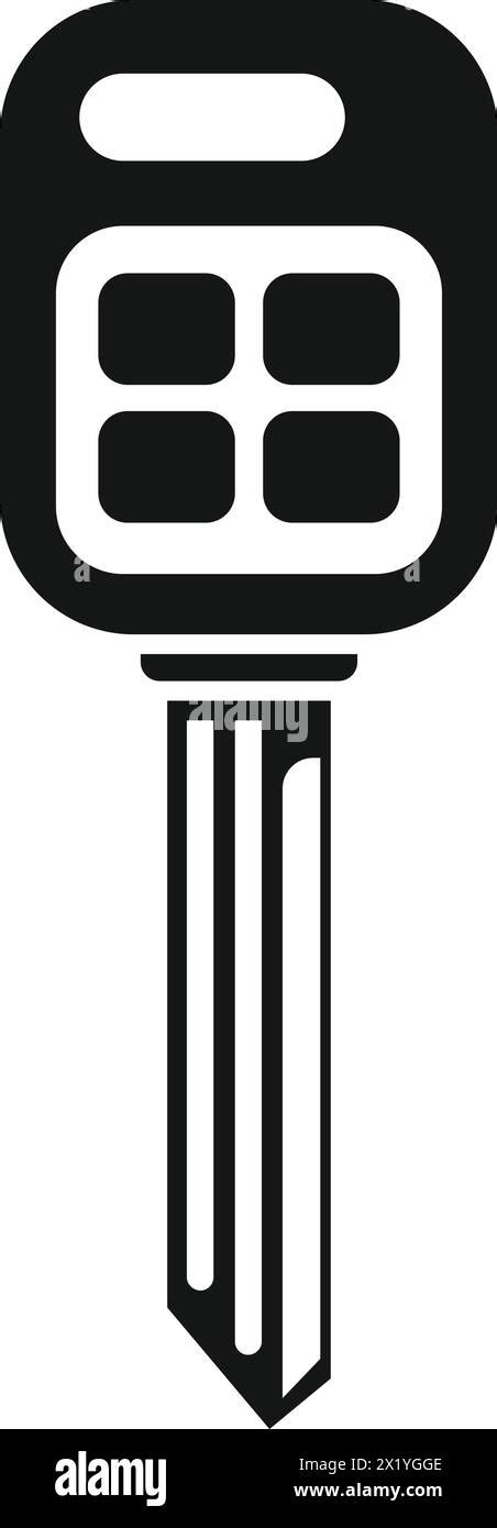 Electronic Smart Key Icon Simple Vector Access Security Caution