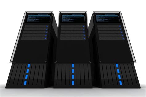 Premium Photo | Three servers