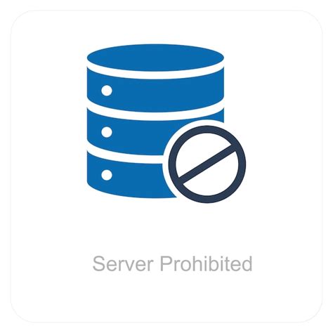 Premium Vector Server Prohibited And Icon Concept