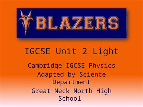 Pptx Igcse Unit 2 Light Cambridge Igcse Physics Adapted By Science Pptx Igcse Unit 2 Light Cambridge Igcse Physics Adapted By Science