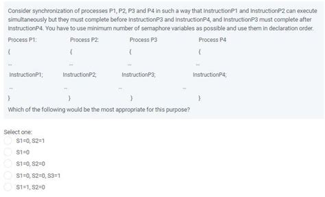 Solved Consider Synchronization Of Processes P1 P2 P3 And