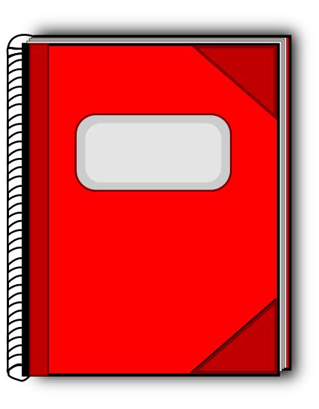 Red Notebook Clip Art At Vector Clip Art Online Royalty Free And Public Domain