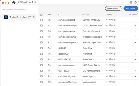 Photoshopuxp Developer Toolを使ってuxpの開発に着手。