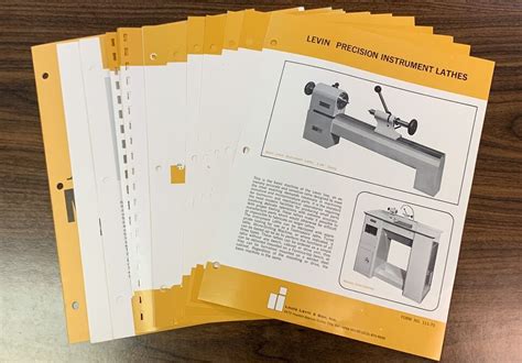 Nos 1970 S Levin Catalog Set 10mm 8mm Watchmaker S Jeweler Lathe