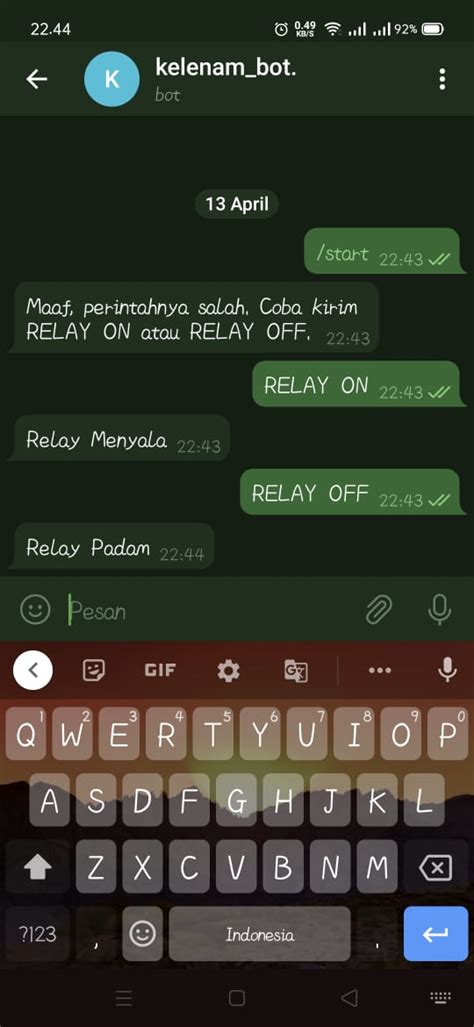 Al Ilmu Berbagi Ilmu Opo Wae Menyalakan Lampu Led Dengan Bot Telegram