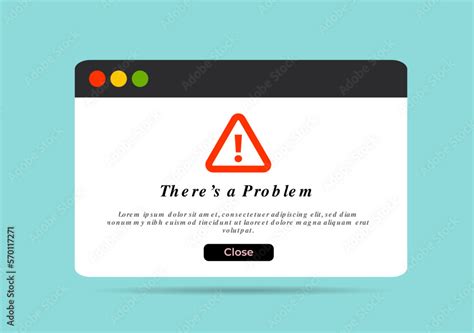Problem Message Computer Window Warning Popuppremium Vector Stock