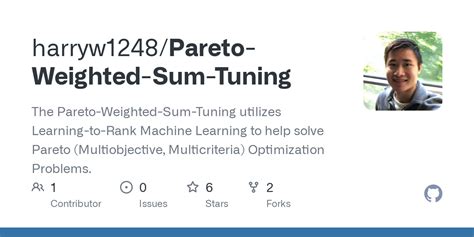 Github Harryw1248pareto Weighted Sum Tuning The Pareto Weighted Sum