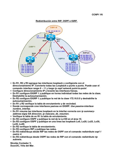 Redistribución Entre Rip Ospf Eigrp Pdf Informática