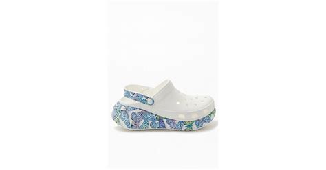 Crocs™ Classic Crush Butterfly Clogs In Blue Lyst