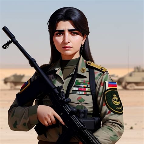 Generator Seni AI Dari Teks Female Naked Iraqi General In Military Uniform Img Converter Com