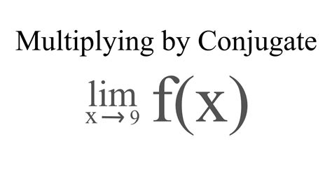 Solving Limits Multiplying By The Conjugate Youtube
