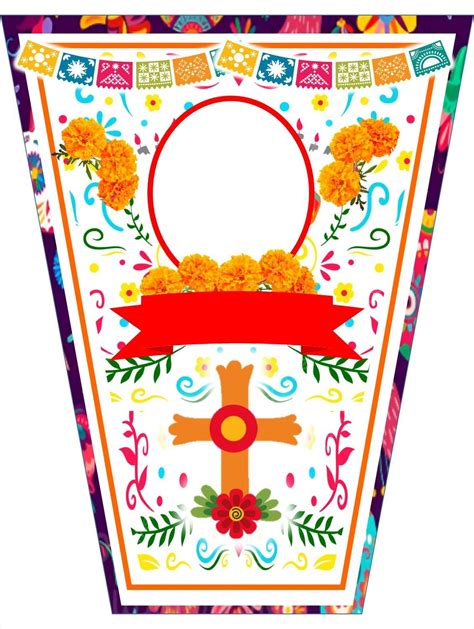 Veladora Editable Día De Muertos Marcos Dia De Muertos Dia De Los