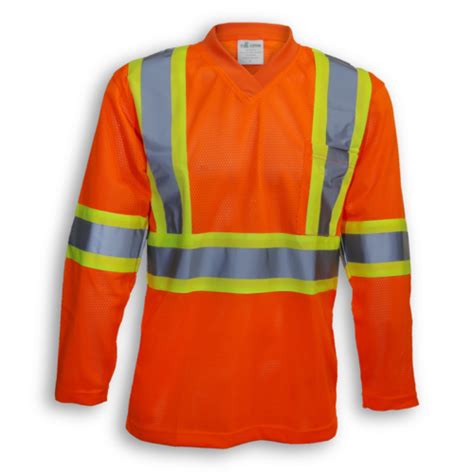 Bk067 Hi Vis Orange Safety Shirt Bravoapparel