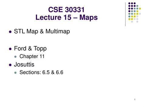 Ppt Cse 30331 Lecture 15 Maps Powerpoint Presentation Free