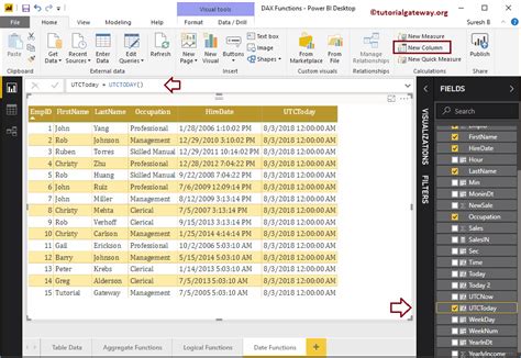 Power Bi Dax Date Functions