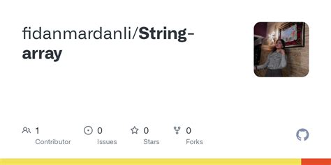 Github Fidanmardanlistring Array