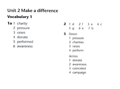 Workbook Answer Key Unit 2 Ppt