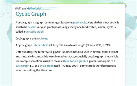Cyclic Graph From Wolfram Mathworld