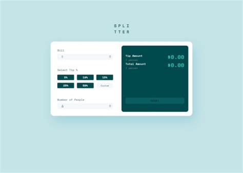 Responsive Tip Calculator Using Reactjs And Css Flexbox Coding