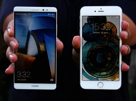 News Phablet Fray Huawei Mate 8 Vs Apple Iphone 6s Plus