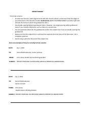 Example Of The Memo Format Pdf MEMO FORMAT To Format A Memo Provide Two Columns Both