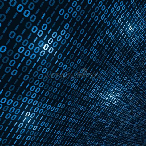 Binary Computer Code Digital Data View Technology Background Design Binary Data Stream Stock