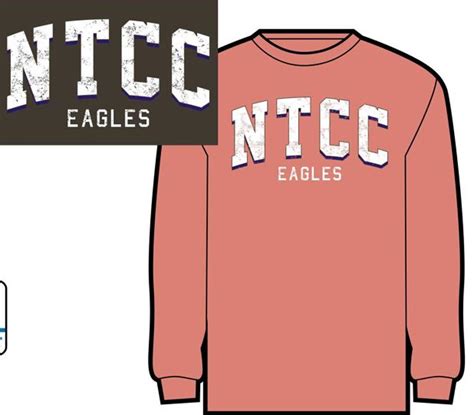 T Shirt LS Blends NTCC Eagles NTCC Bookstore